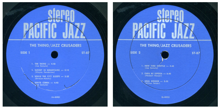 PACIFIC JAZZ / WORLD PACIFIC LABELOGRAPHY